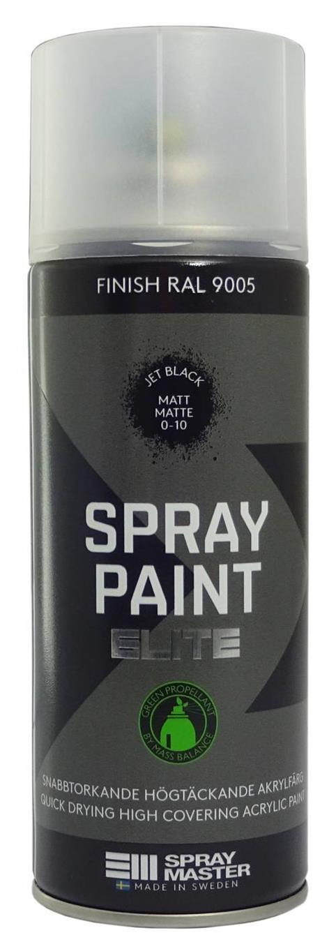 Sprayfärg Svart Matt Elite 50004 Master 400ml 12st/Låda